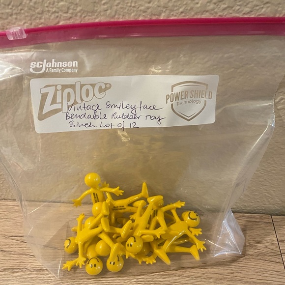 Toys | Vintage Smiley Face Yellow Rubber Toy Lot Of 12 | Poshmark